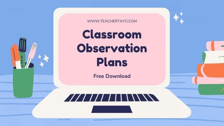 Class Observation Tools - Teacher Tayo